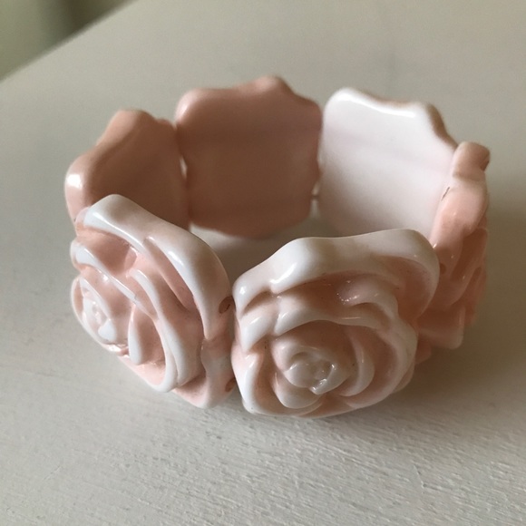 Jewelry | Chunky Pink Rose Bracelet | Poshmark